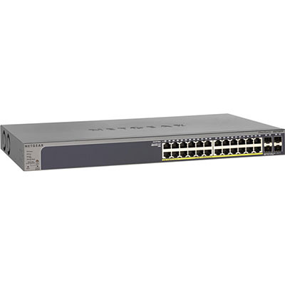 NETGEAR Smart GS728TP - v2 - switch - 24 portar - smart - rackmonterbar