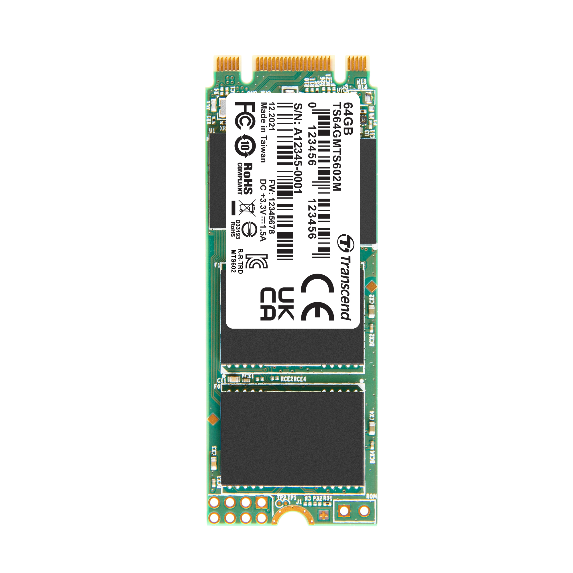 Transcend MTS602M - SSD - 64 GB - SATA 6Gb/s