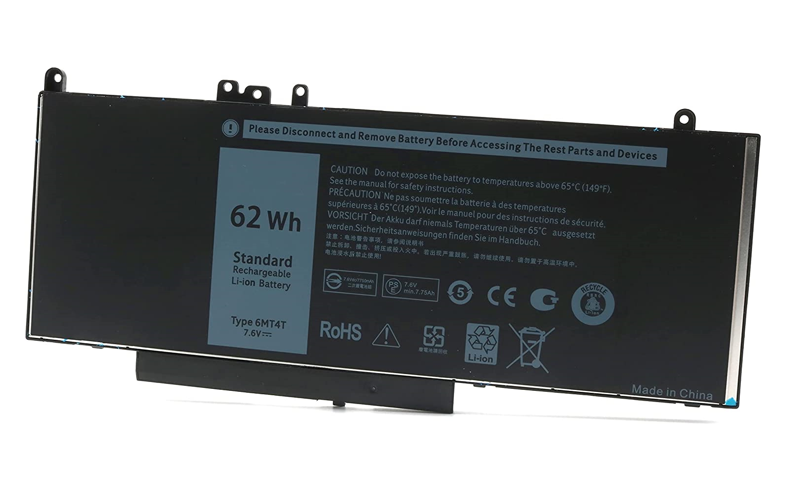 Dell Laptop Battery 6MT4T, for Latutide E5270, E5470, E5570, Precision ...