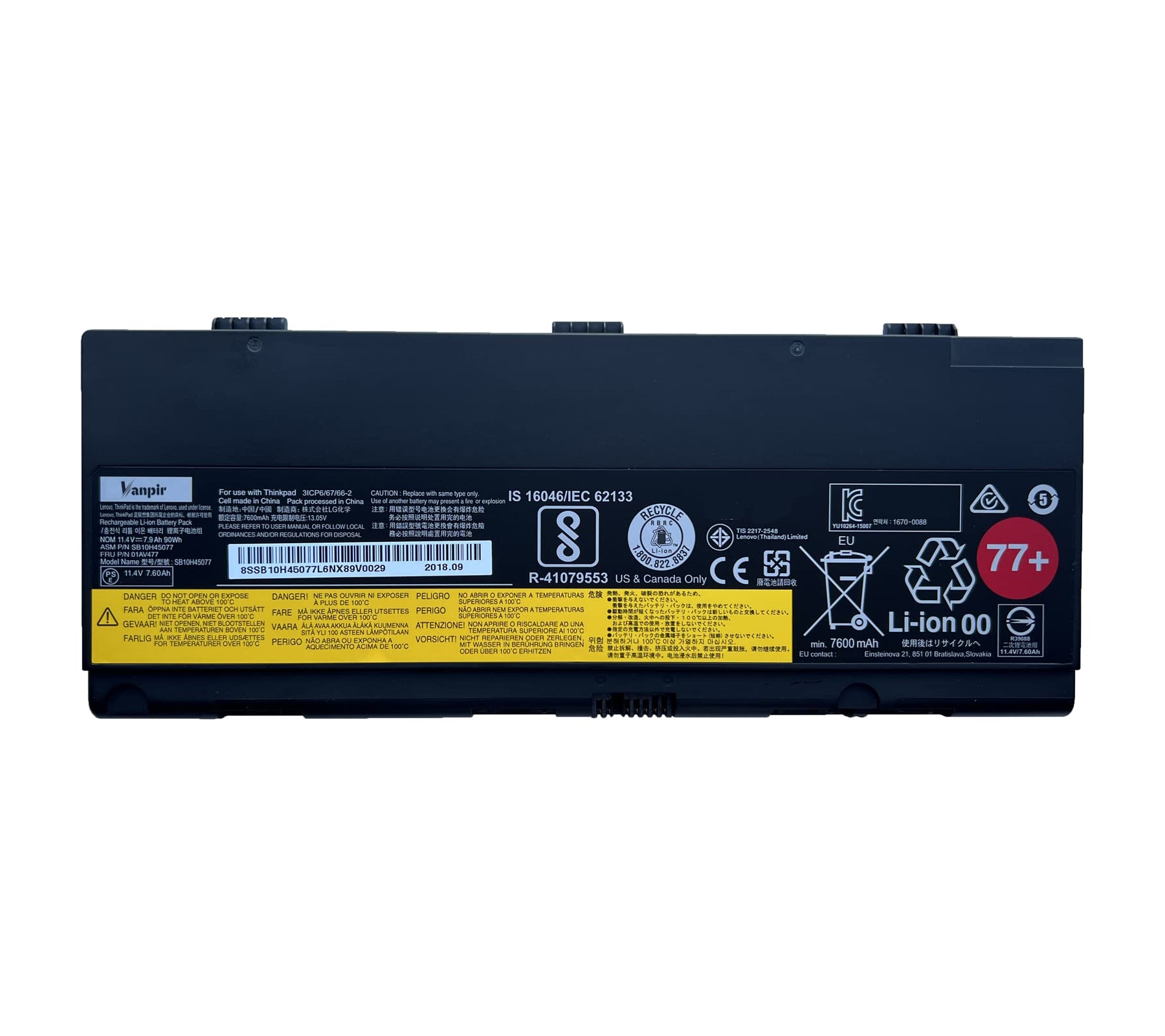 Joy Systems - Generic Lenovo ThinkPad P51/P52 Battery 01AV496 (Refurbished)
