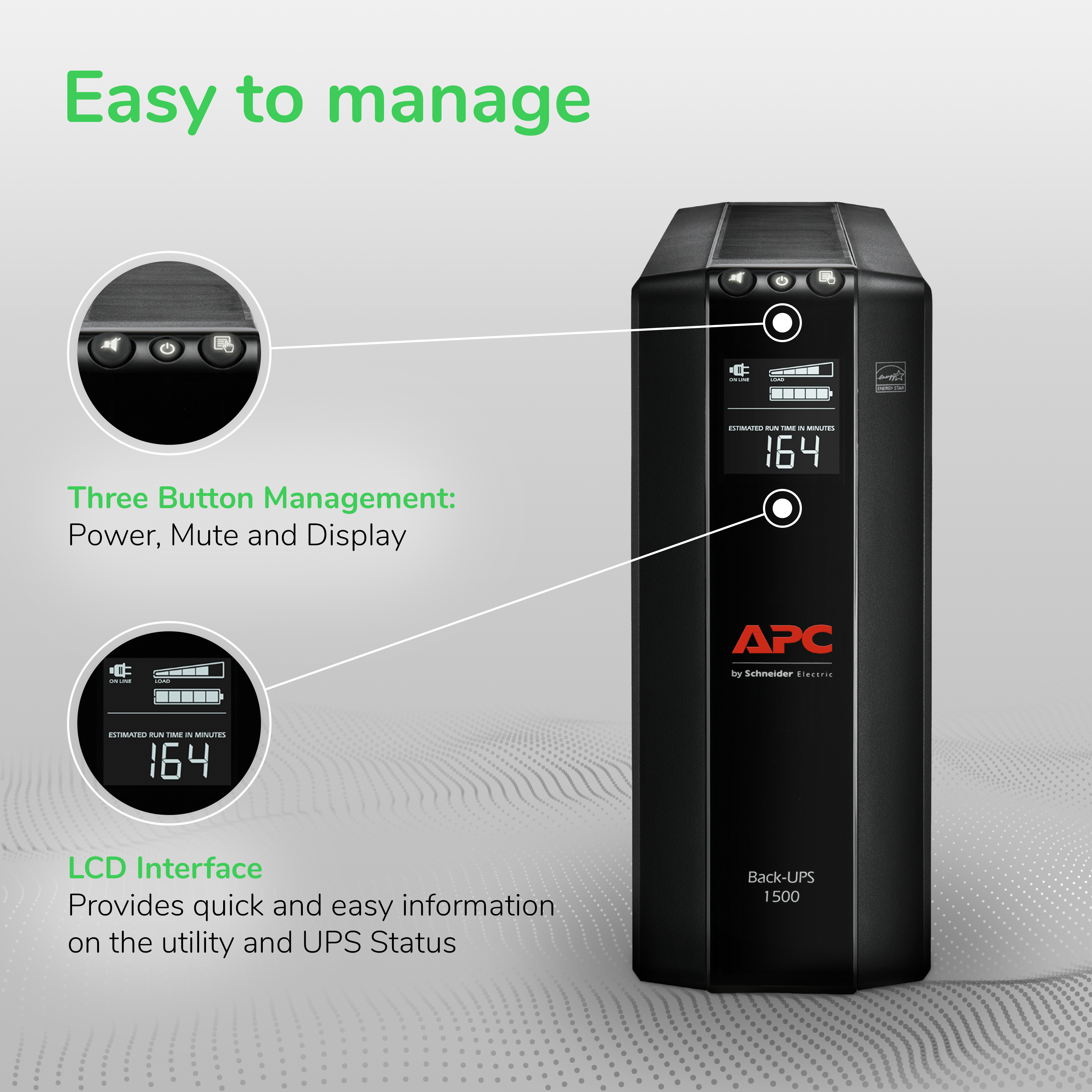 APC Back-UPS Pro BX1500M - UPS - 900 Watt - 1500 VA