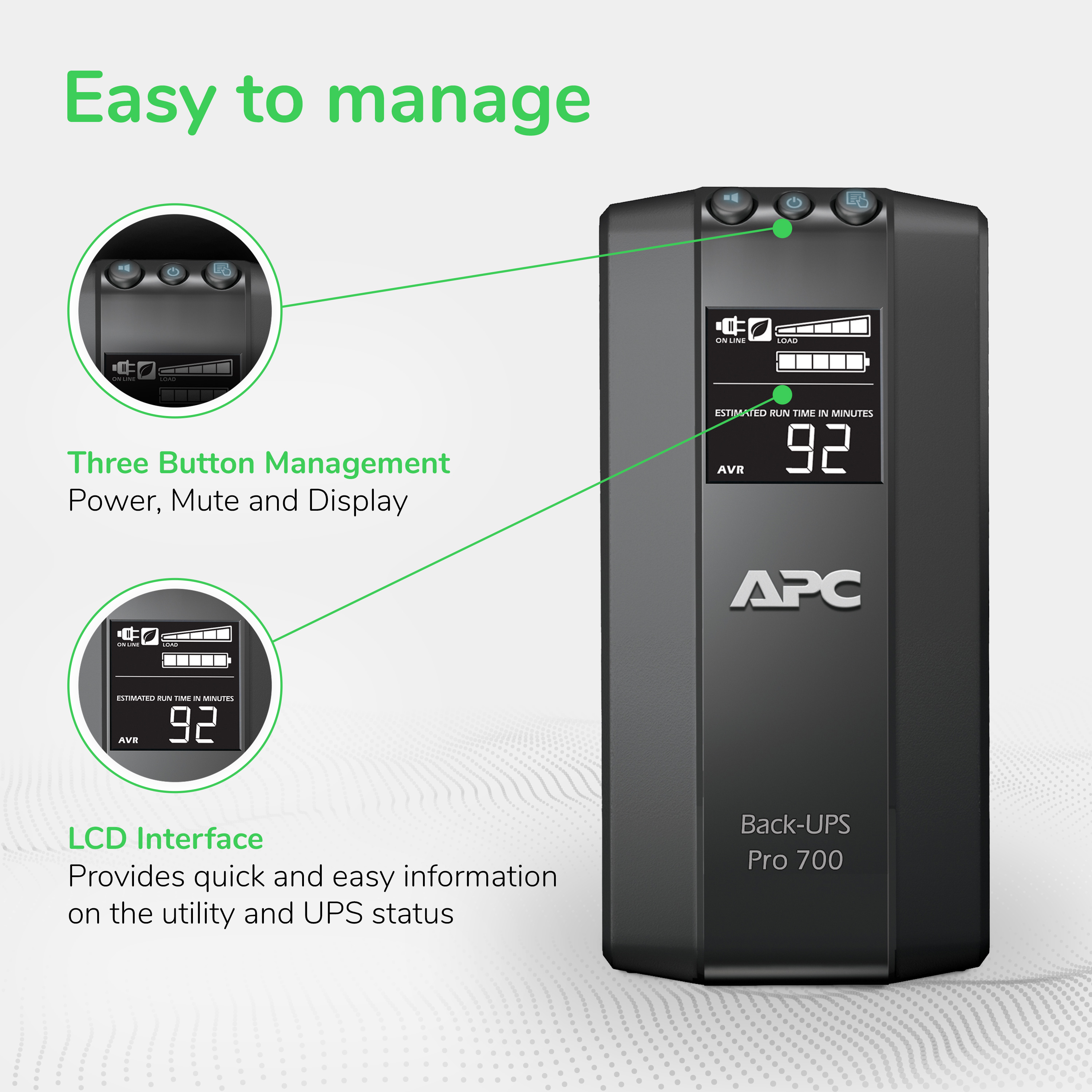 APC Back-UPS RS LCD 700 Master Control - UPS - 420 Watt - 700 VA
