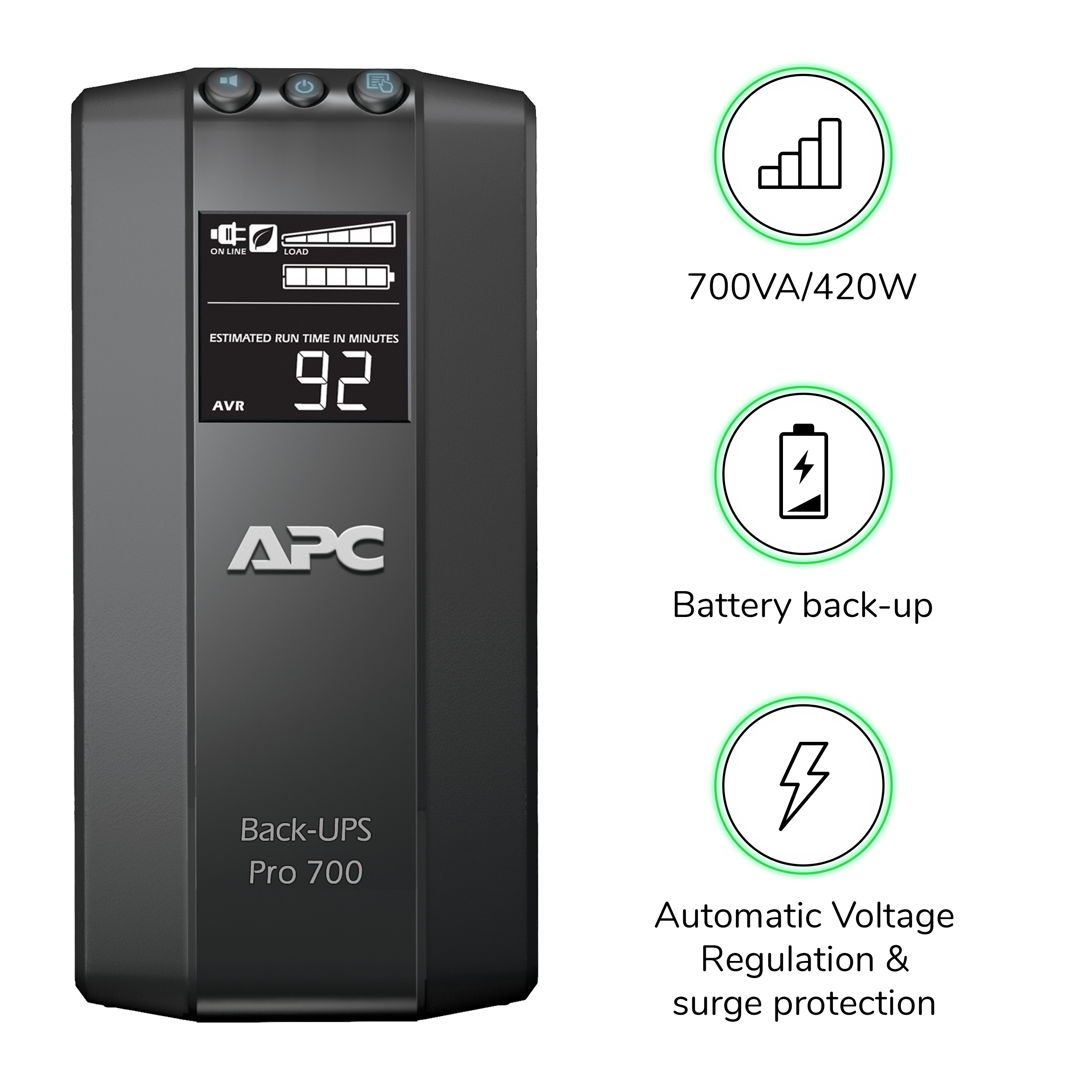 APC Back-UPS RS LCD 700 Master Control - UPS - 420 Watt - 700 VA