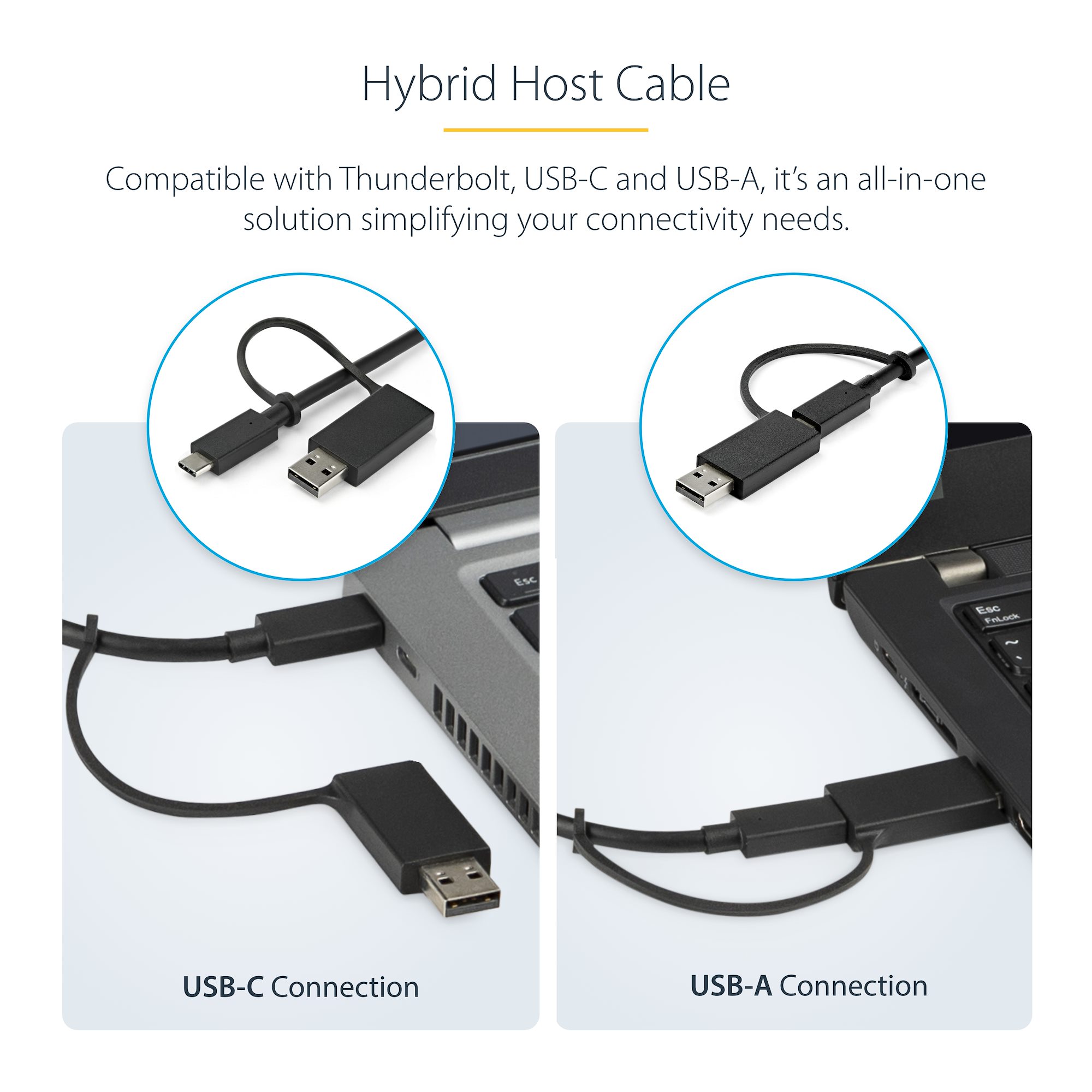 StarTech.com USB-C / USB-A Hybrid Docking Station for MacBook Pro / Air ...
