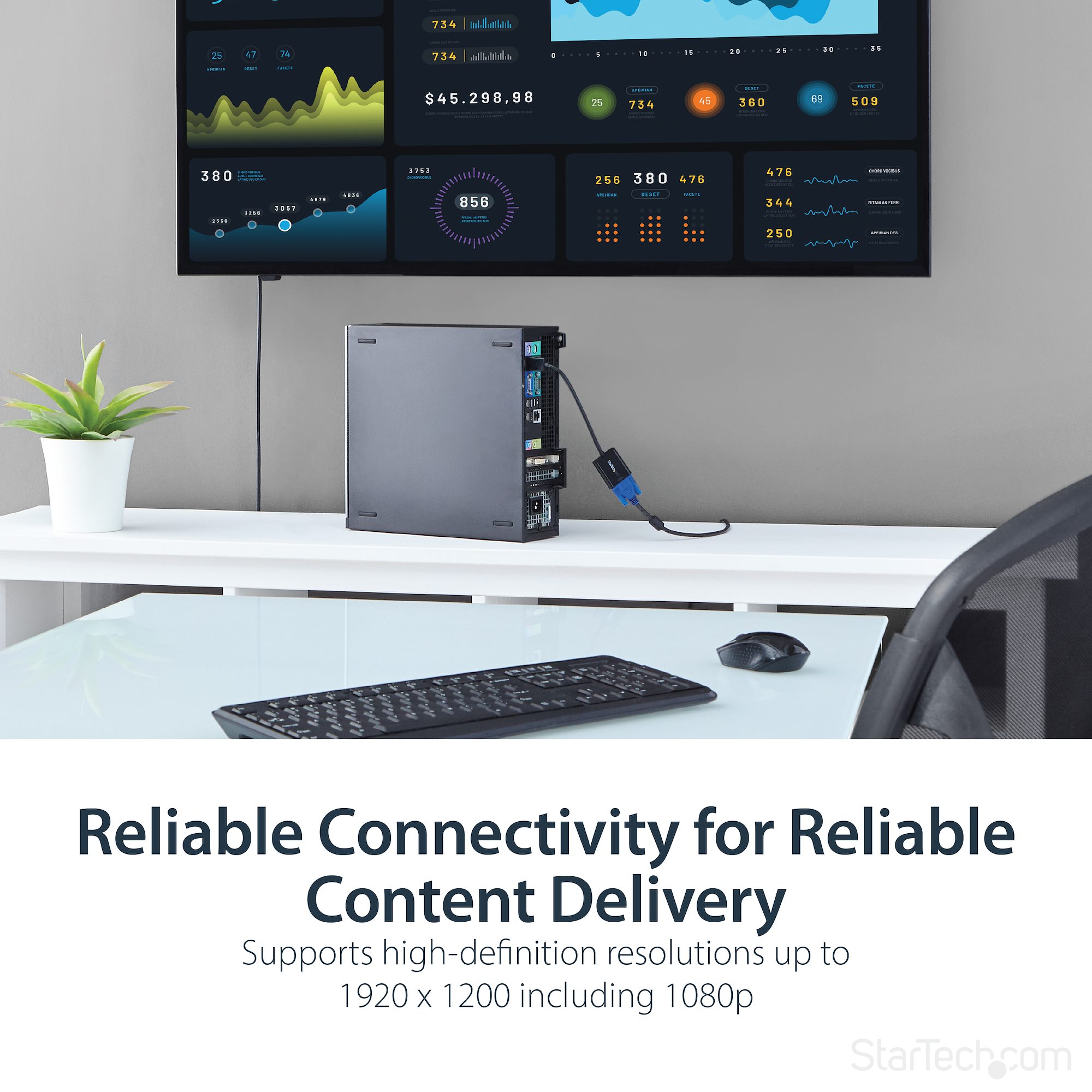 StarTech.com DisplayPort to VGA Adapter - Active DP to VGA Converter ...