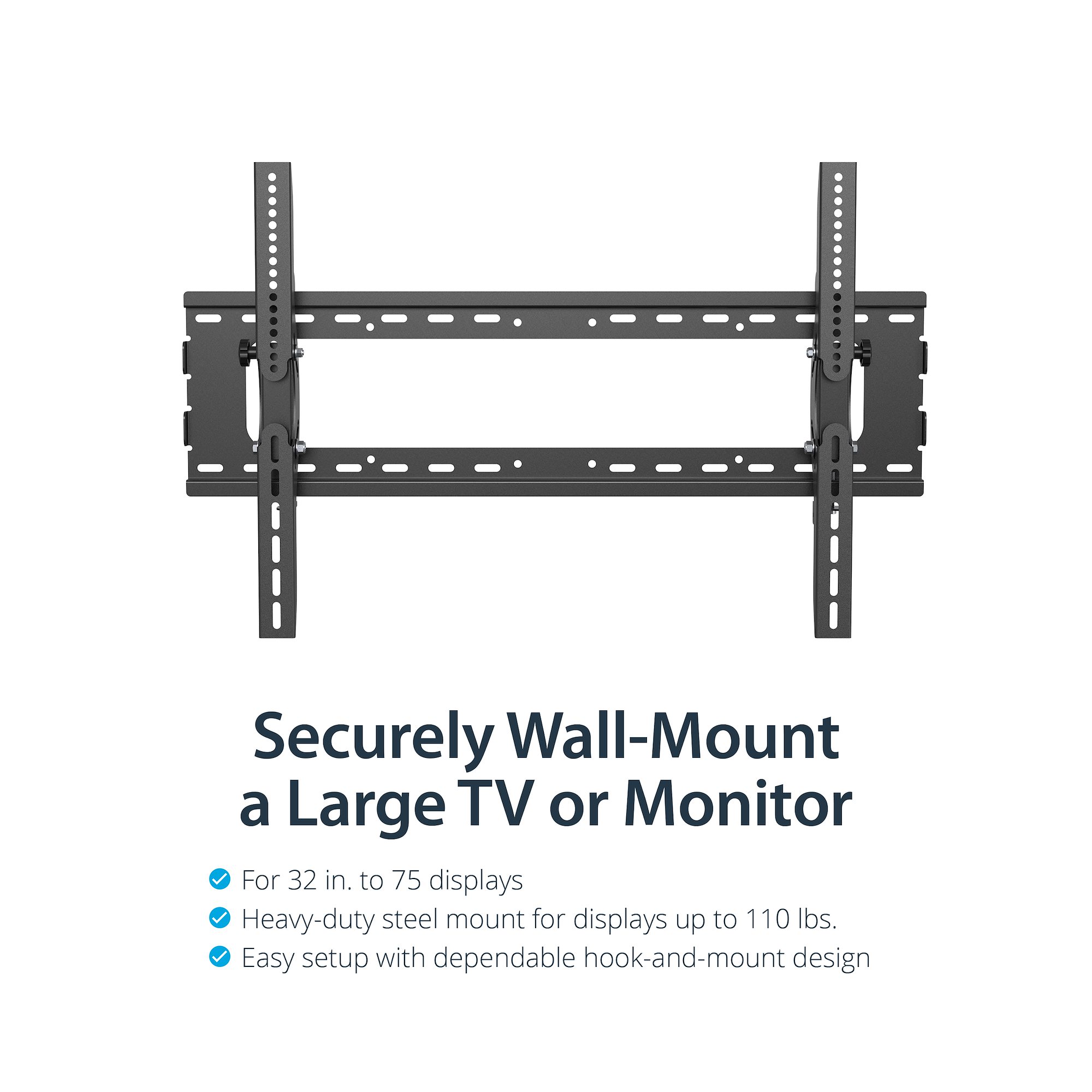 StarTech.com Flat Screen TV Wall Mount - Tilting - For 32 to 75" TV - Steel