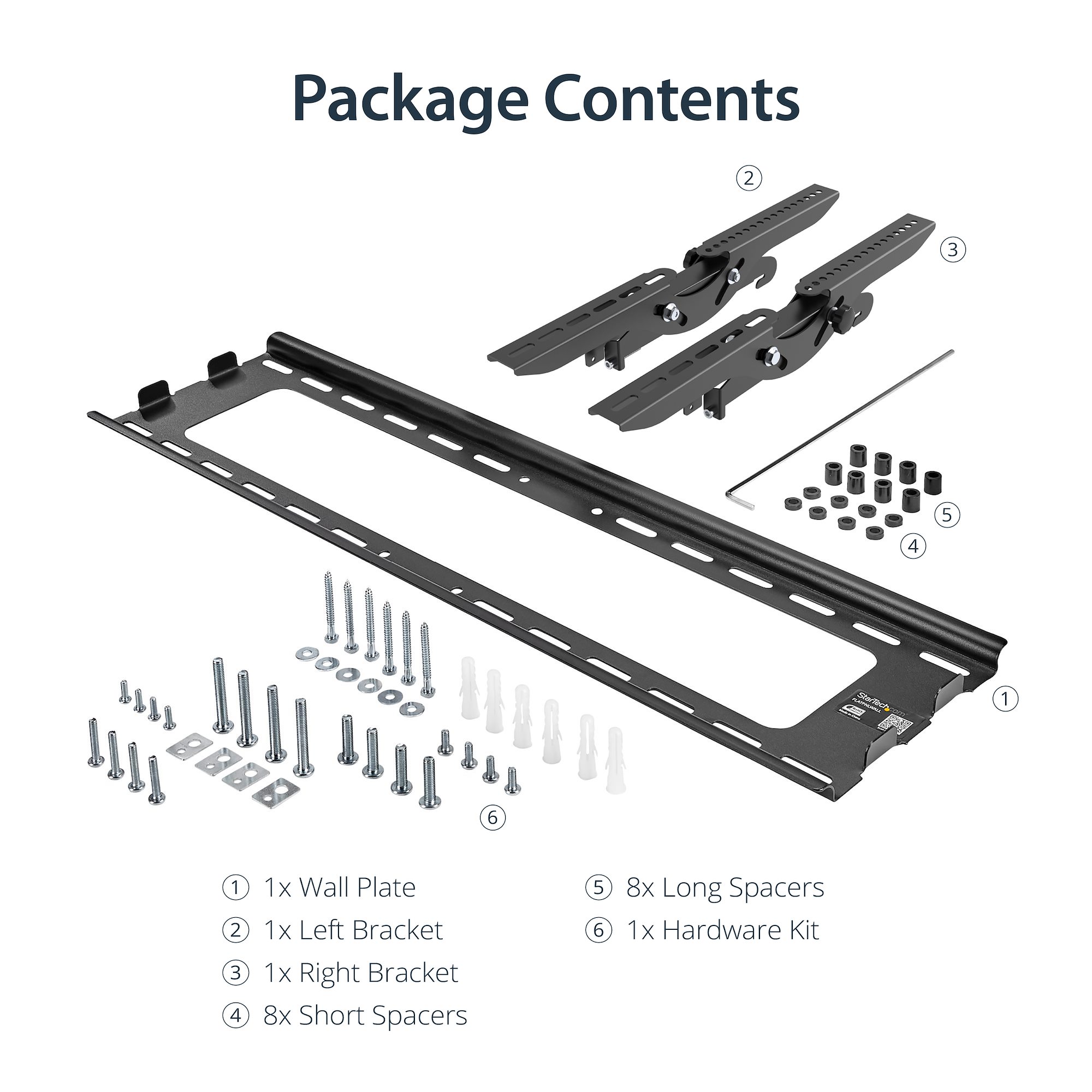 StarTech.com Flat Screen TV Wall Mount - Tilting - For 32 to 75" TV - Steel