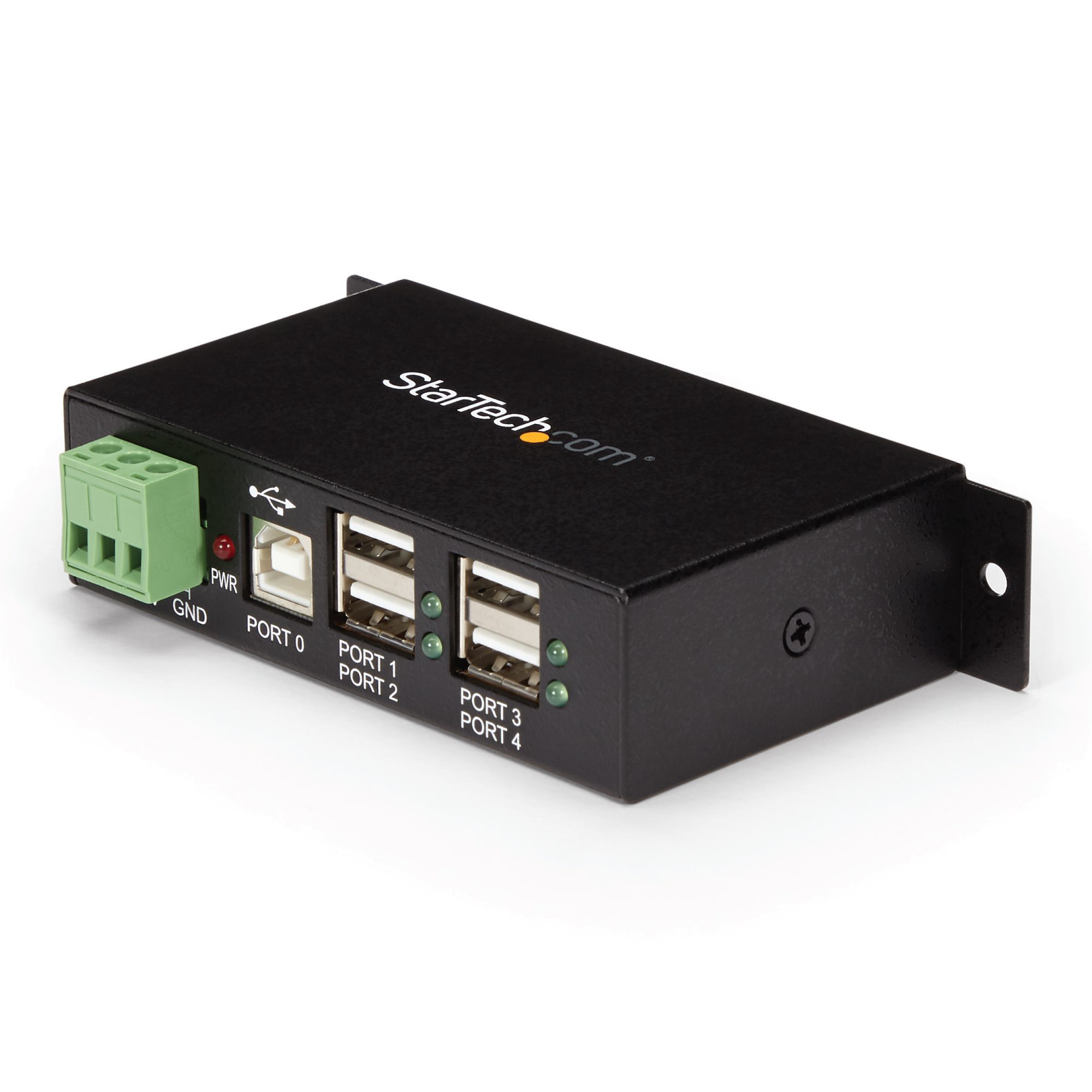 StarTech.com 4 Port USB 2.0 Hub (USB-A) - Metal Industrial Hub - Mountable