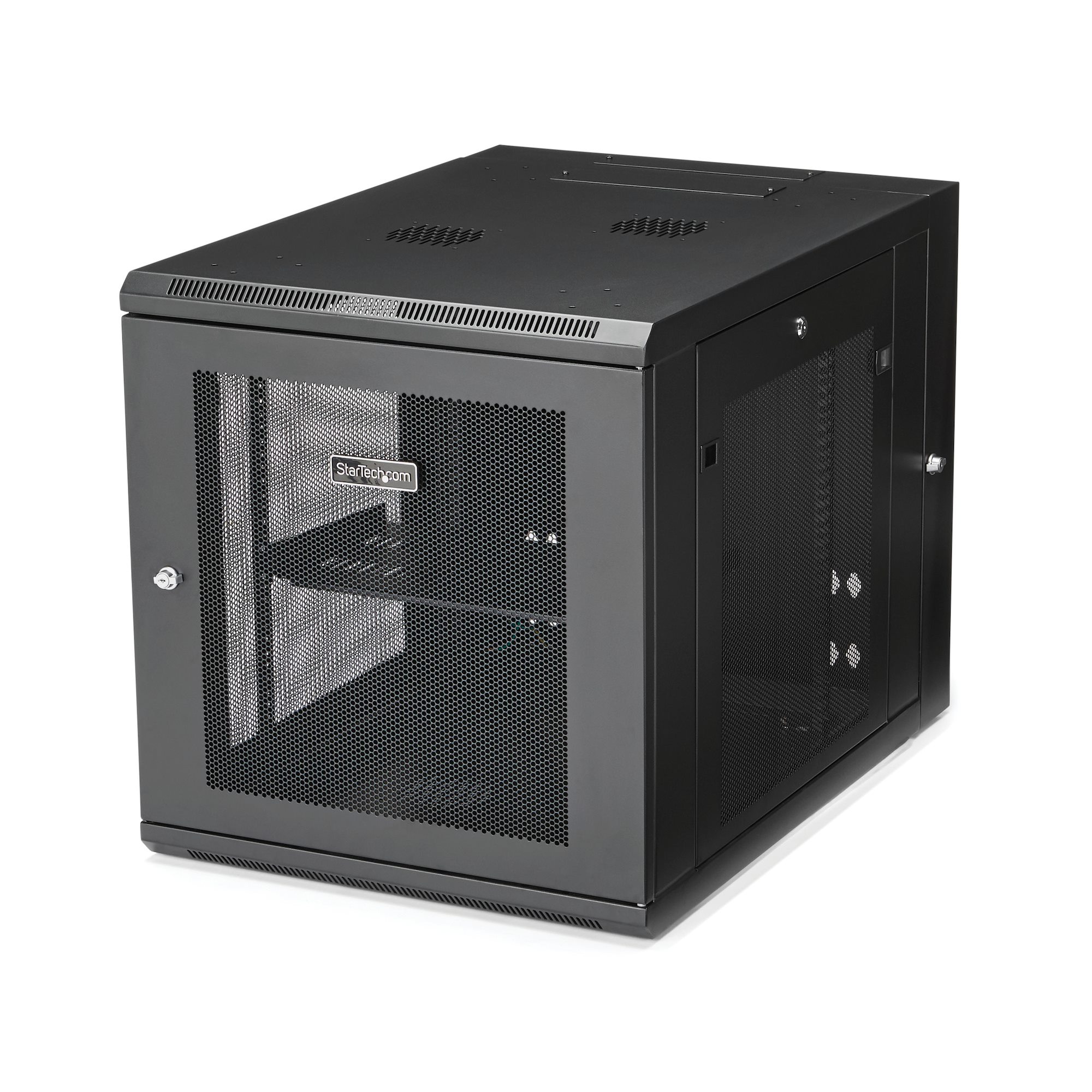 StarTech.com 4-Post 12U Wall Mount Network Cabinet, Hinged Wall-Mounted ...