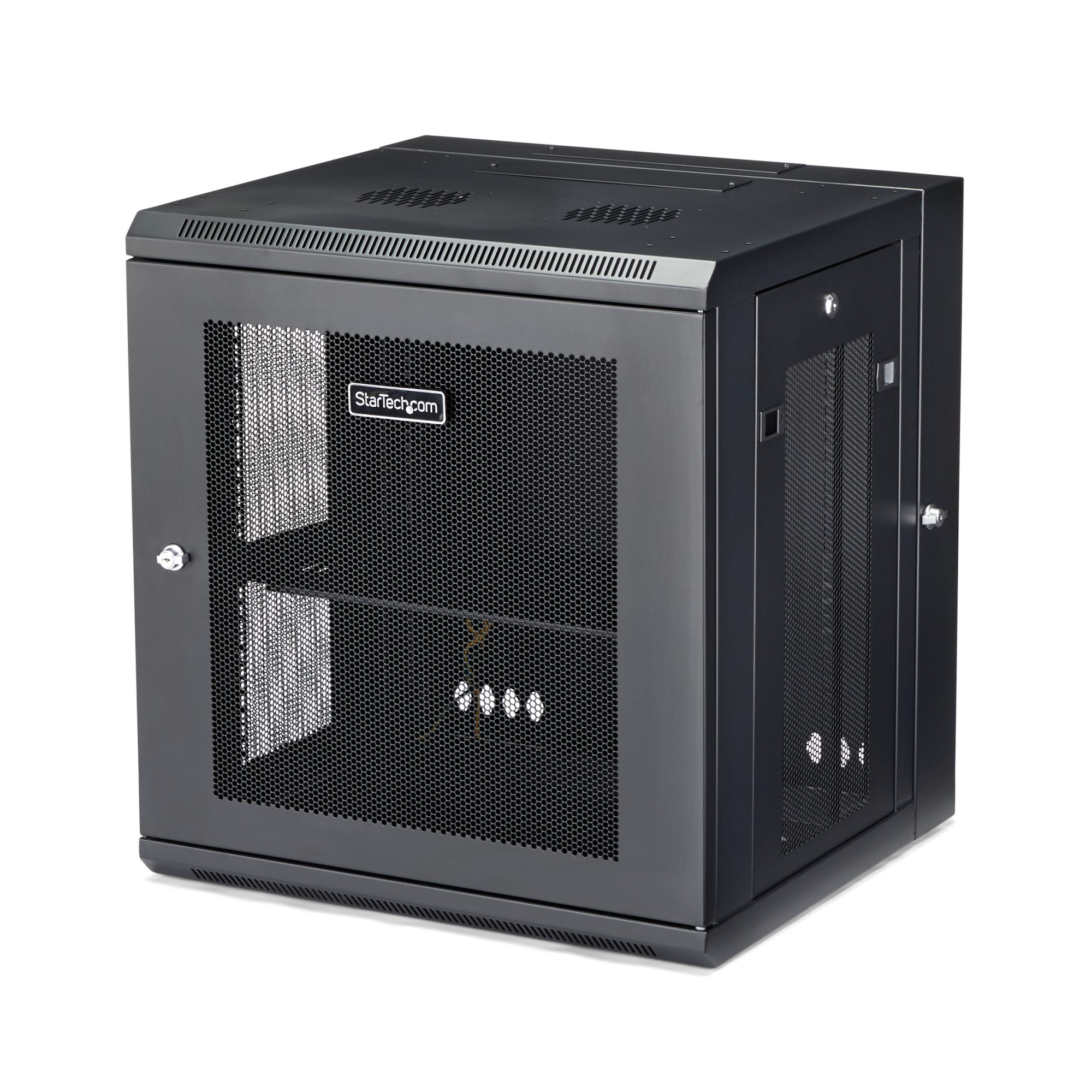 StarTech.com 4-Post 18U Wall Mount Network Cabinet, Hinged Wall-Mounted ...
