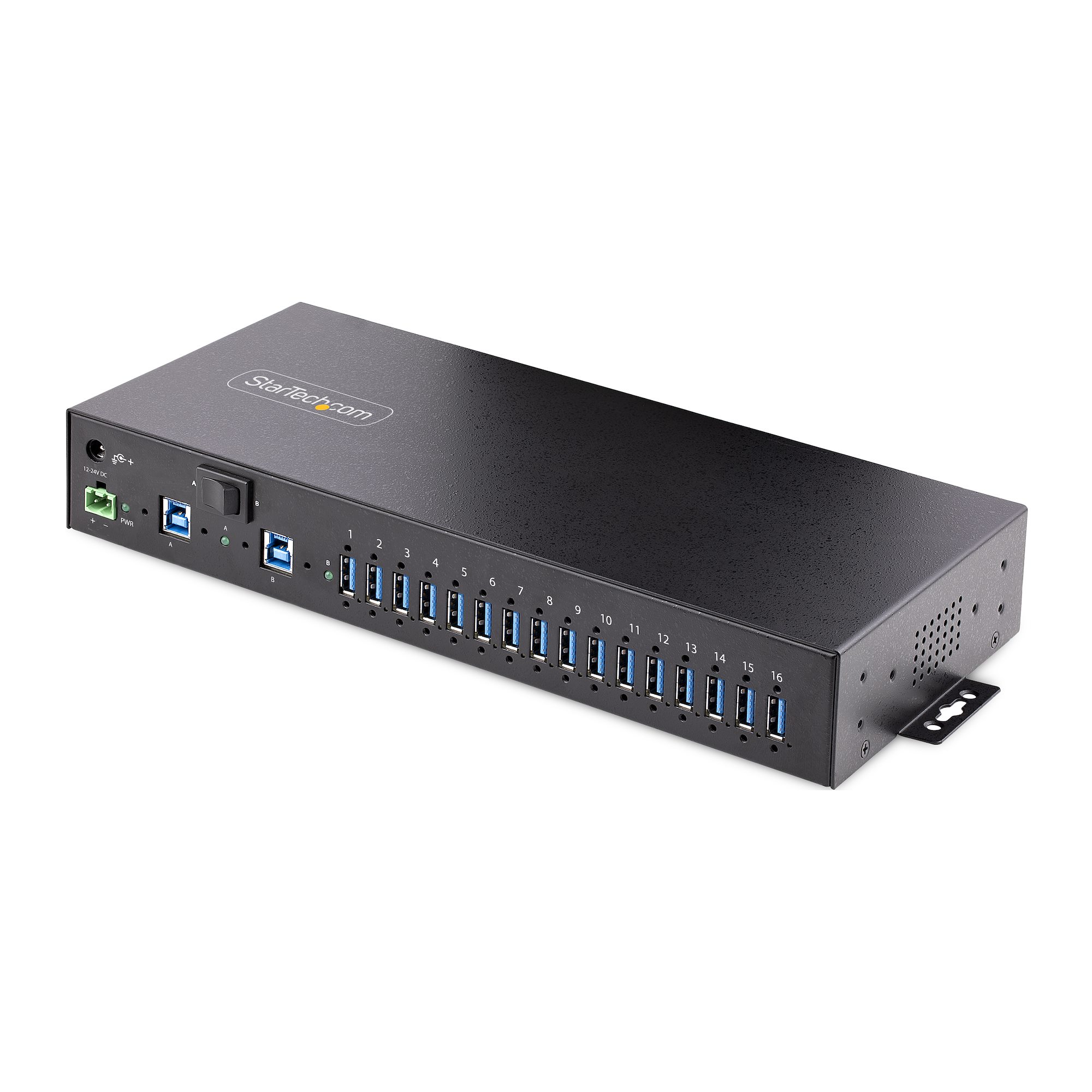 StarTech.com 16-Port Industrial USB 3.0 Hub 5Gbps - Metal - Mountable ...