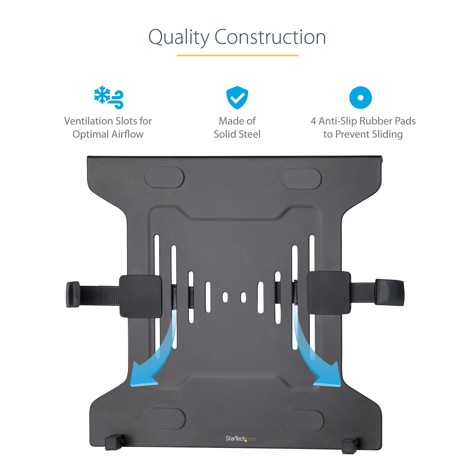 StarTech.com VESA Laptop Tray, Adjustable Monitor Arm Laptop Tray for Notebooks up to 4.5kg (9.9lb)