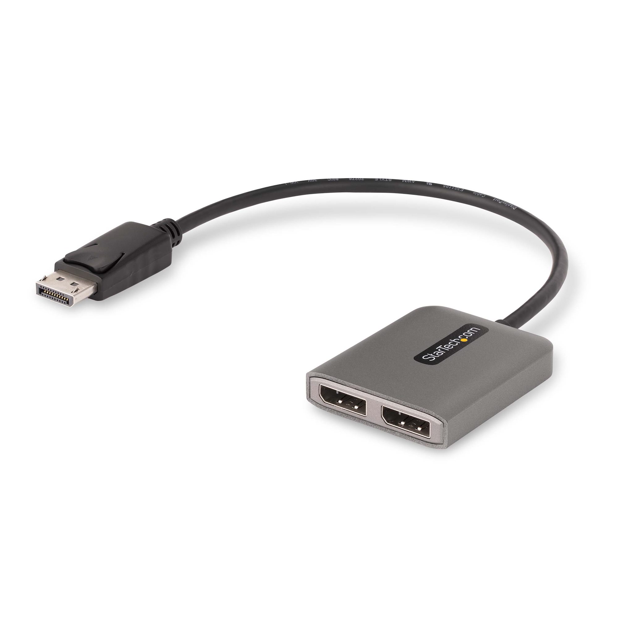 StarTech.com Dual-Monitor DisplayPort Splitter Adapter, DP to Dual 5K 60Hz Computer MST Hub, Windows