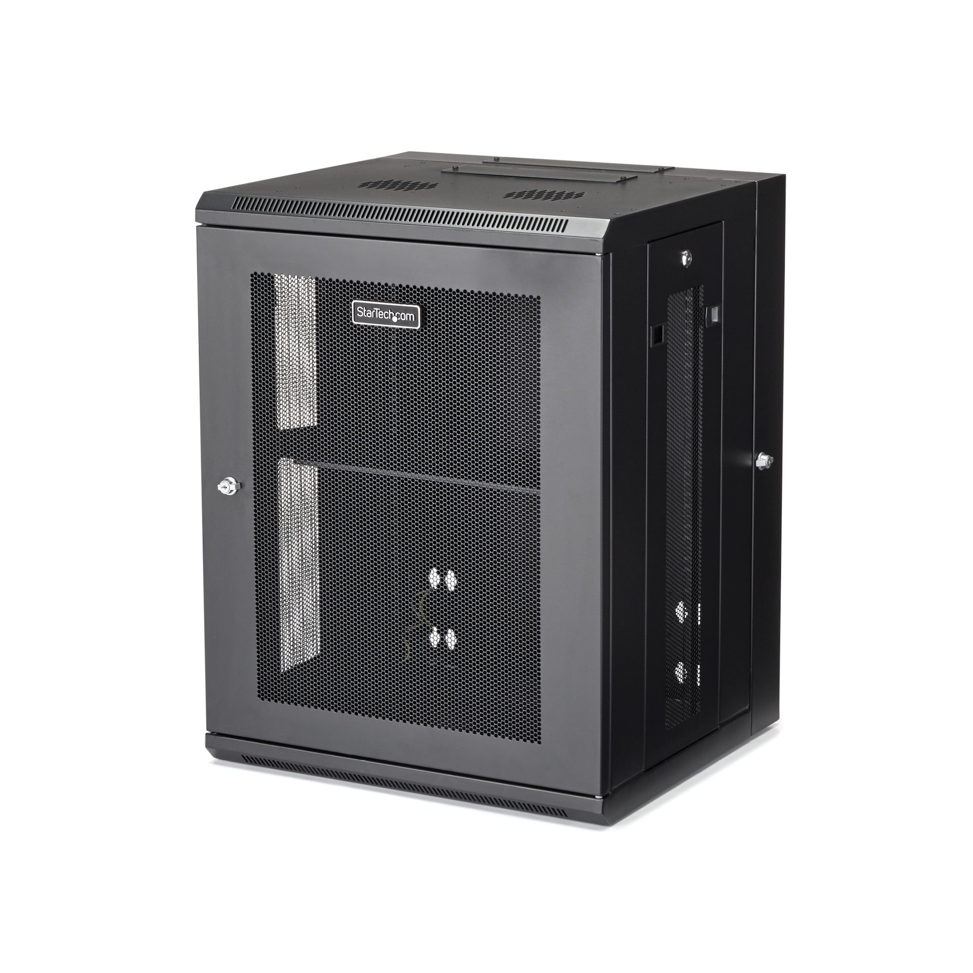 StarTech.com 4-Post 15U Wall Mount Network Cabinet, Hinged Wall-Mounted ...