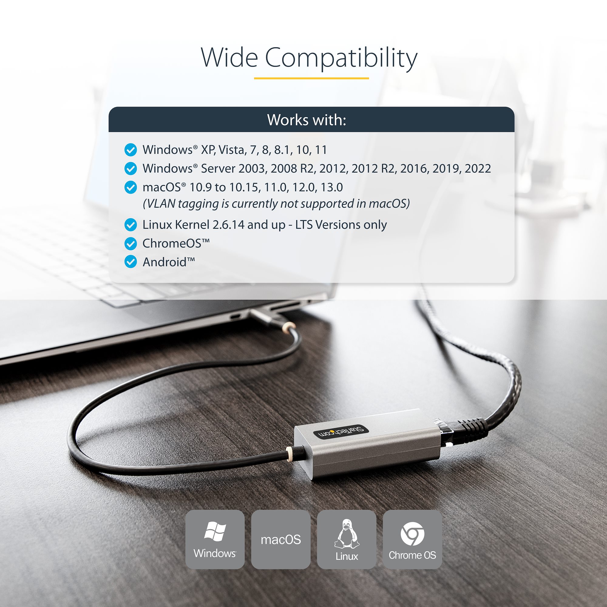 StarTech.com USB-C to Ethernet Adapter, Gigabit Network Adapter, ASIX ...