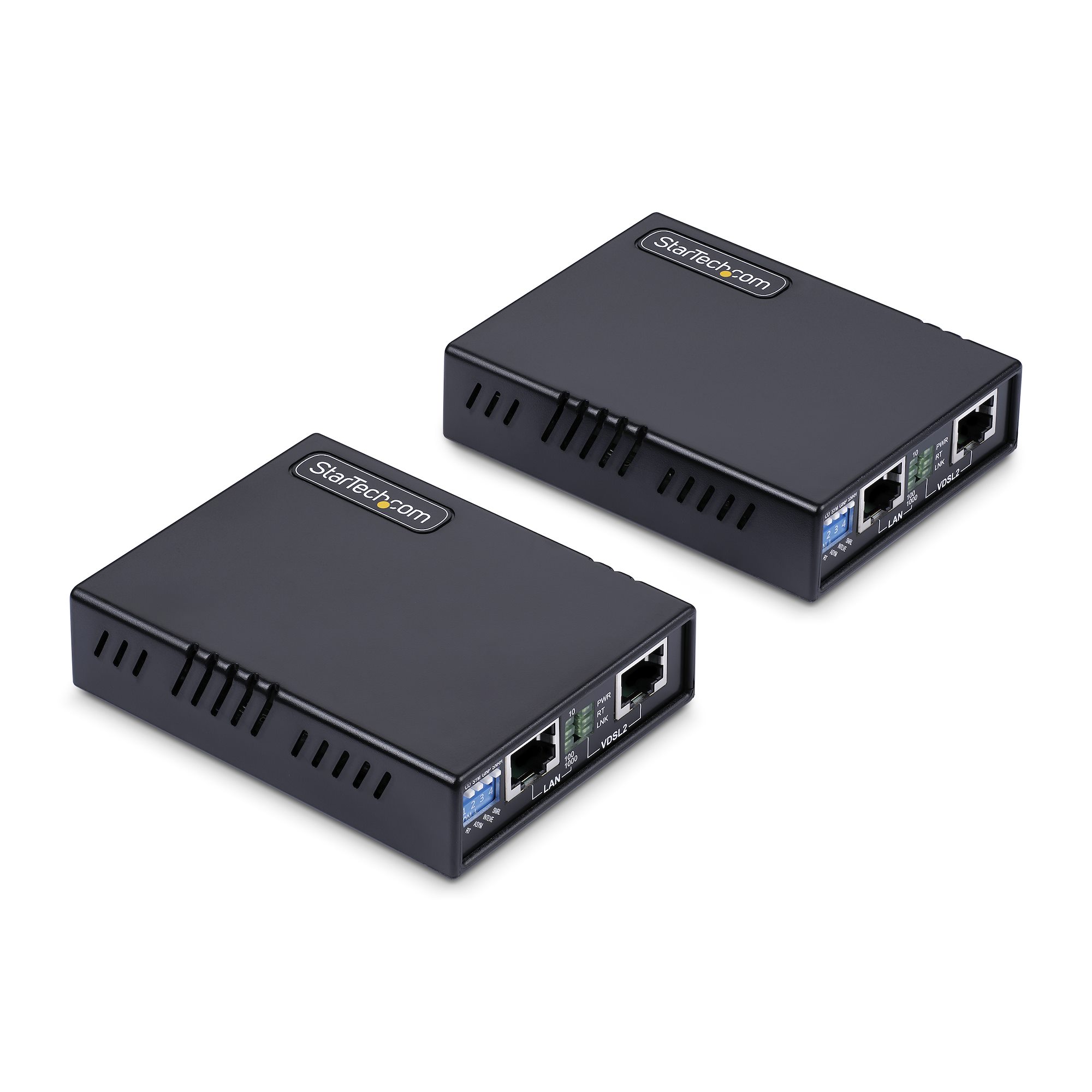 StarTech.com VDSL2 Ethernet Extender Kit over Single Pair Wire - 0.6mi ...