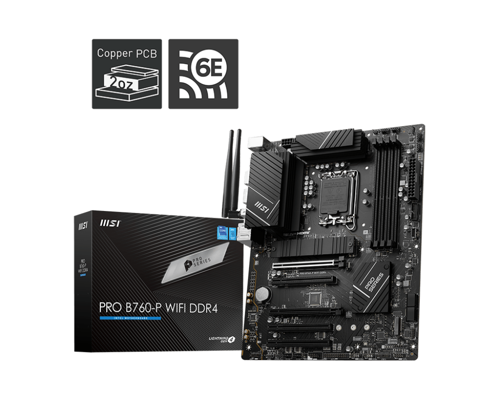 MSI PRO B760-P WIFI - DDR5 ATX Motherboard - WiFi 6