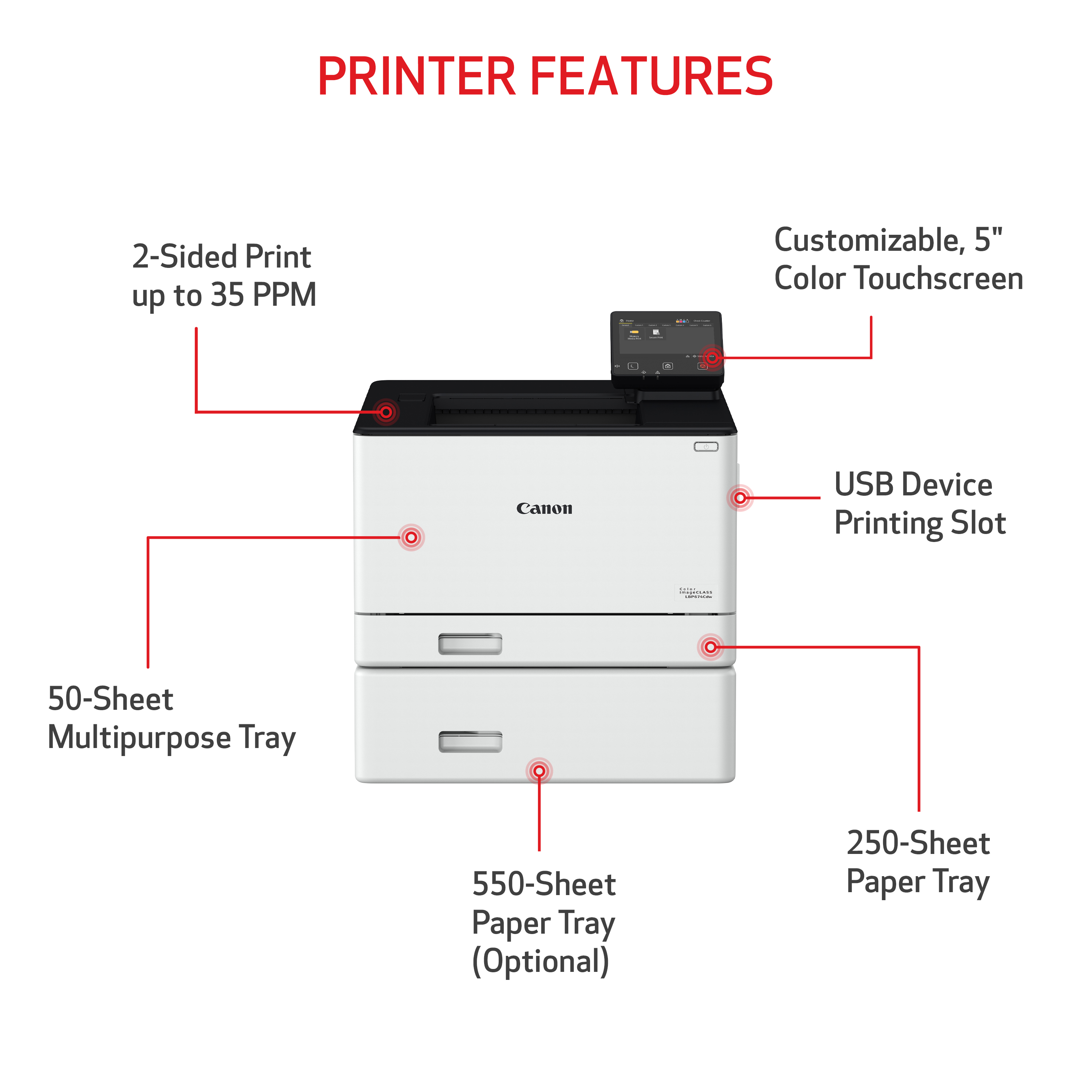 Canon imageCLASS LBP674Cdw - printer - color - laser