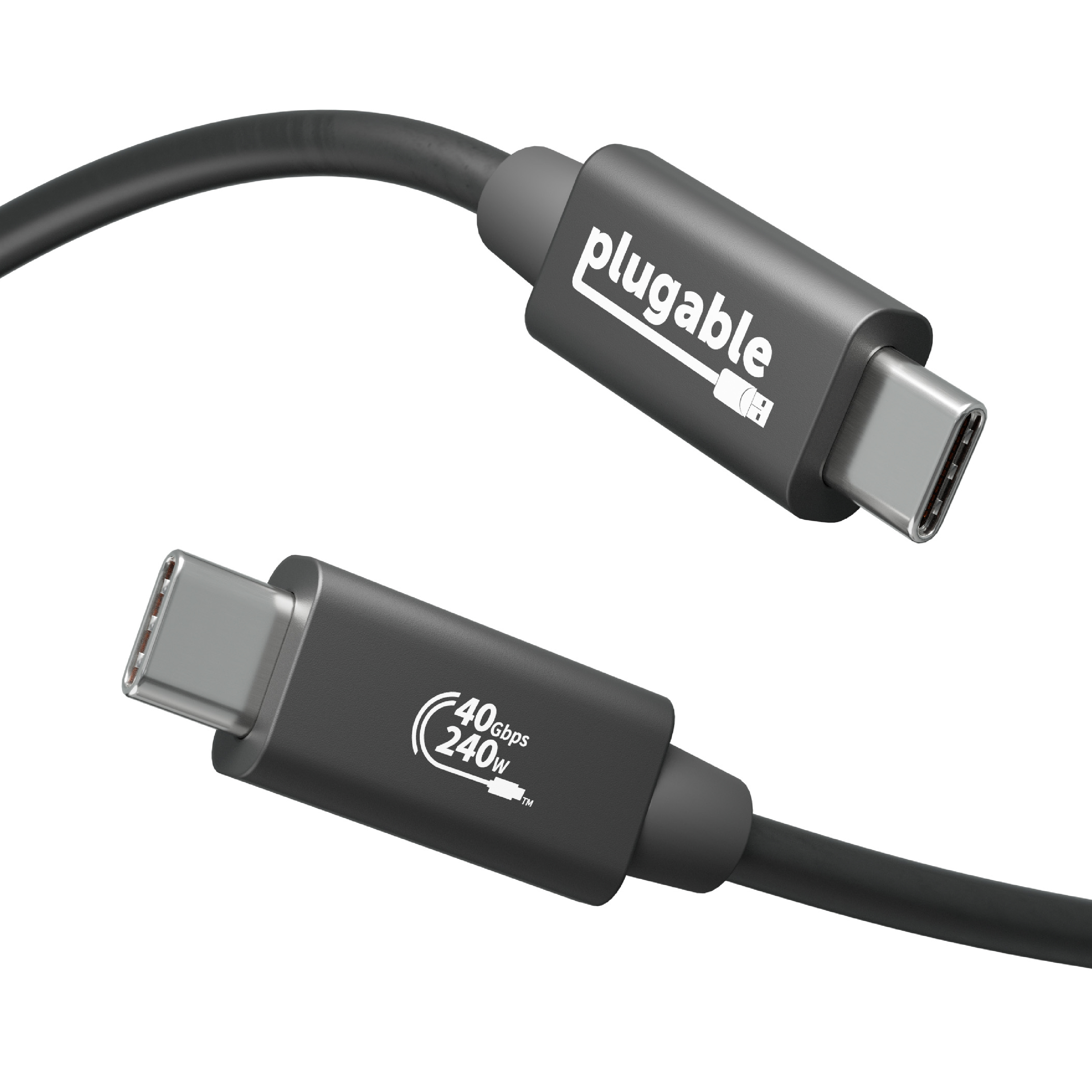 Plugable USB4 Cable 240W, 3.3 Feet (1M) 8K Display, 40 Gbps