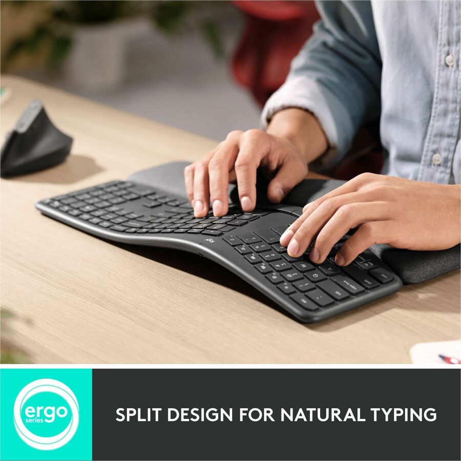 Logitech Ergo K860 Split Wireless Keyboard for Business - Ergonomic ...