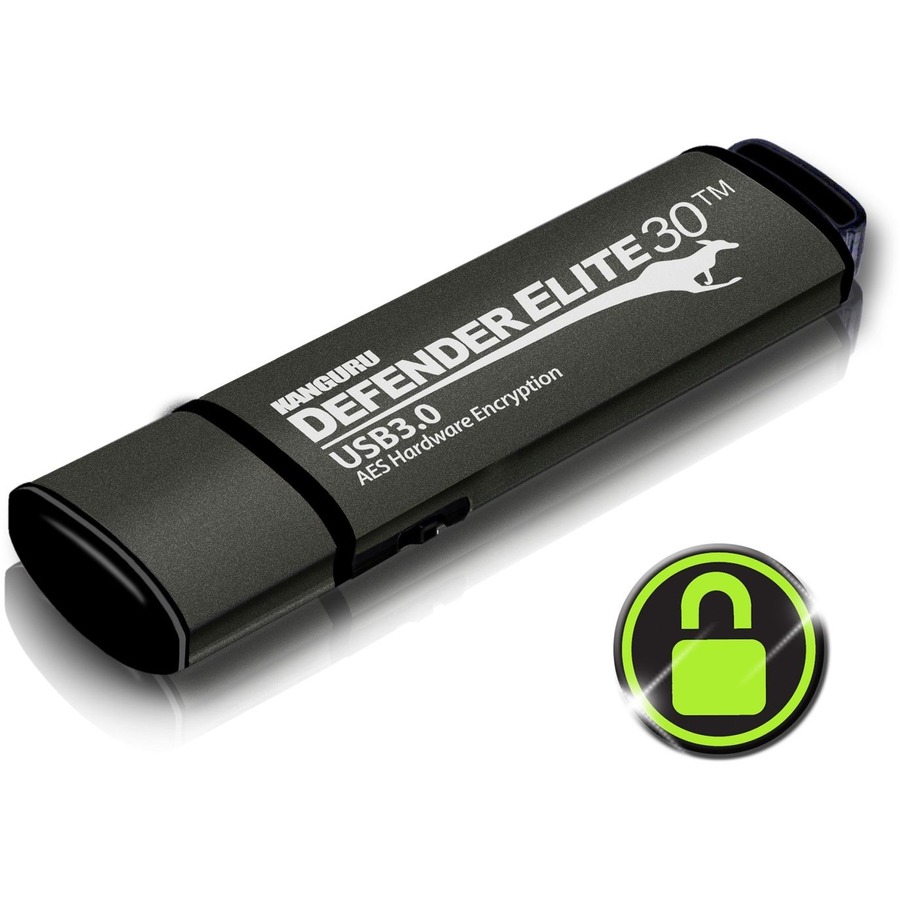 Kanguru Defender Elite30, Hardware Encrypted, Secure, SuperSpeed USB 3. ...