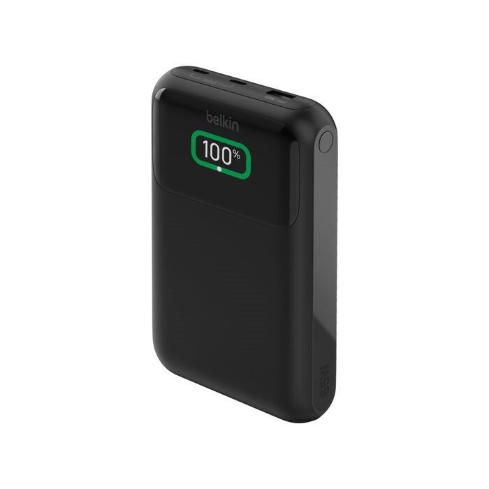 Belkin 65W 3-Port USB Power Bank w/ Digital Display - 20K mAh - 2xUSB-C ...