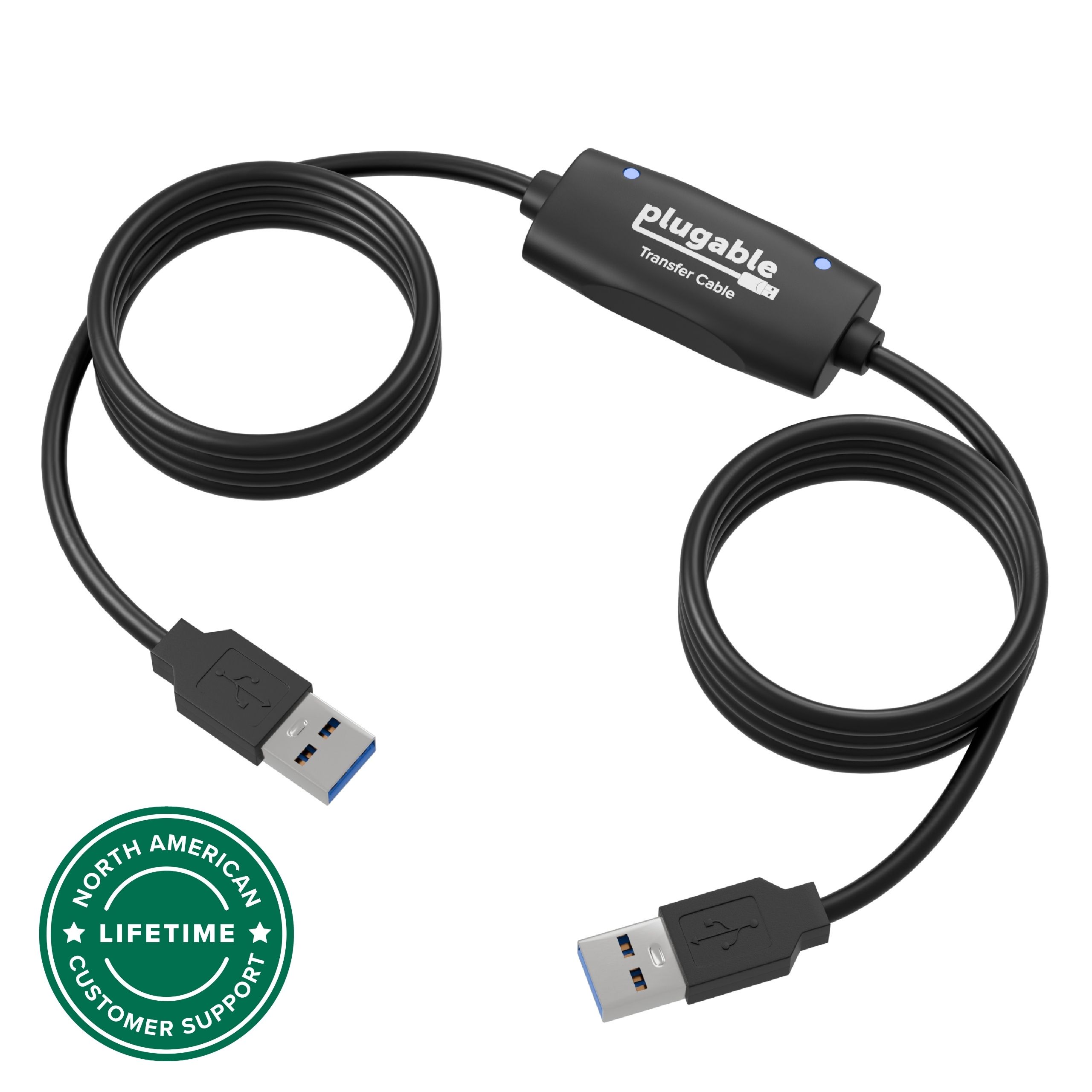 Plugable USB 2.0 Transfer Cable, Transfer Data Between 2 Windows PC's