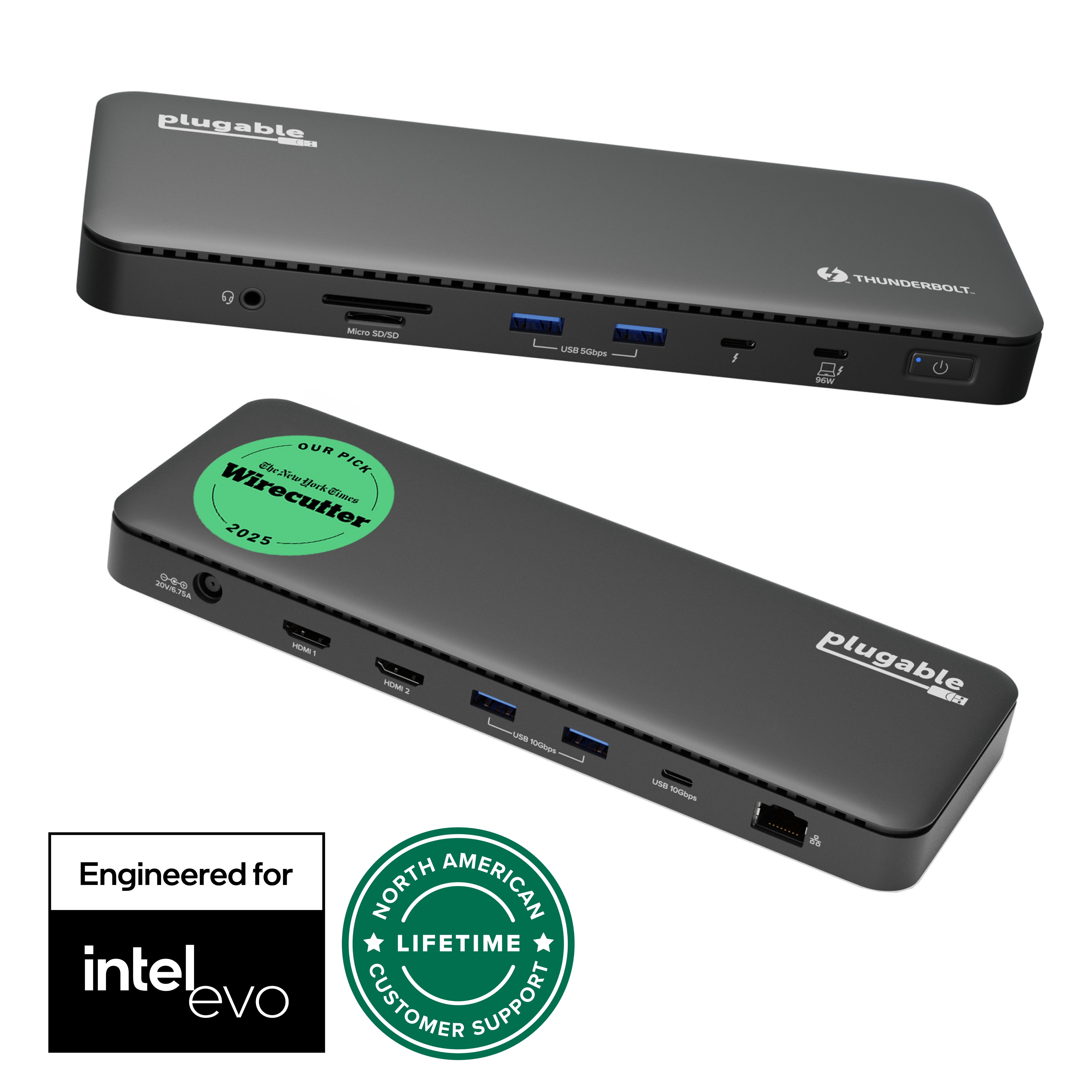 Plugable Thunderbolt 4 Laptop Dock 100W, Dual Monitor Single 8K or Dual ...